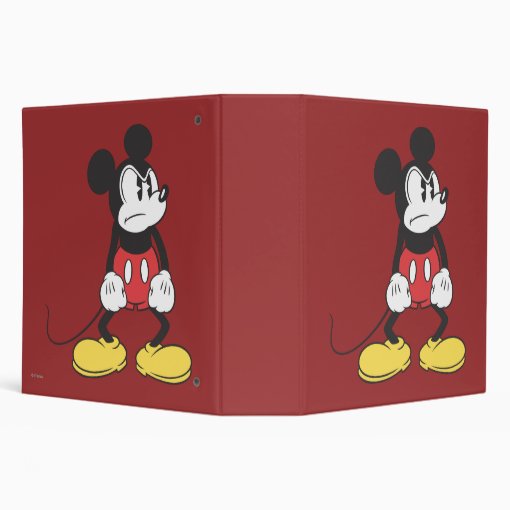 Classic Mickey | Angry Pose 3 Ring Binder | Zazzle