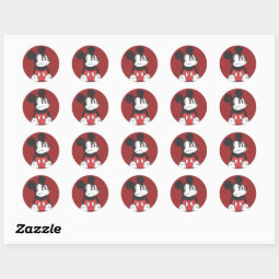 Classic Mickey | Angry Pose Classic Round Sticker | Zazzle