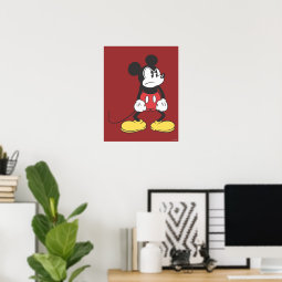 Classic Mickey | Angry Pose Poster | Zazzle