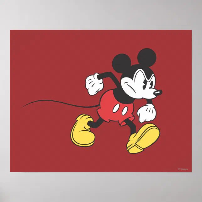 Classic Mickey | Angry Poster | Zazzle