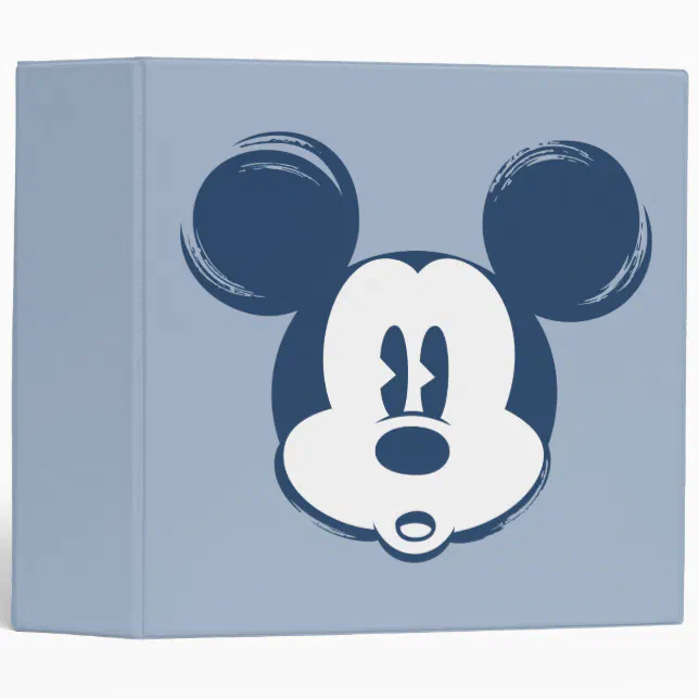 Classic Mickey | Blue Head Binder | Zazzle