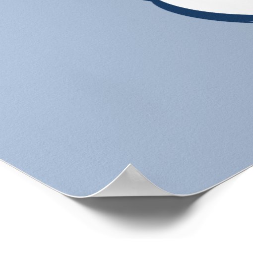 Classic Mickey | Blue Head Poster | Zazzle