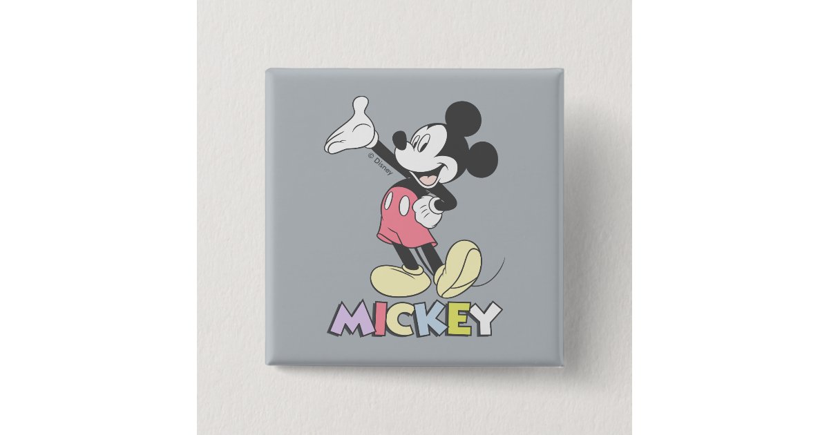 Classic Mickey Button | Zazzle