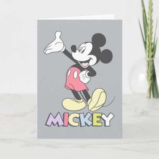 Classic Mickey Card | Zazzle.com