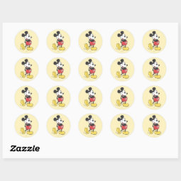 Classic Mickey Classic Round Sticker | Zazzle