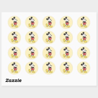 Classic Mickey Classic Round Sticker | Zazzle