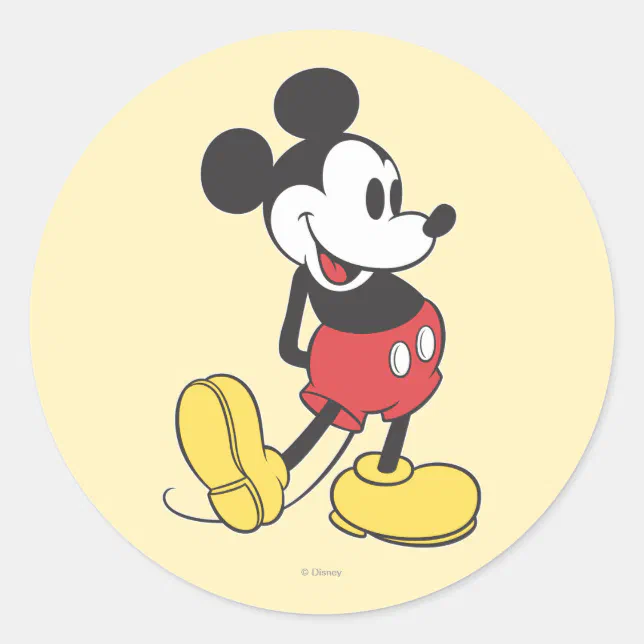 Classic Mickey Classic Round Sticker | Zazzle