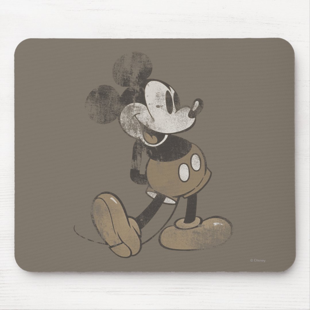Classic Mickey | Distressed Mouse Pad | Zazzle