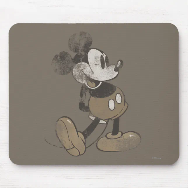 Classic Mickey | Distressed Mouse Pad | Zazzle