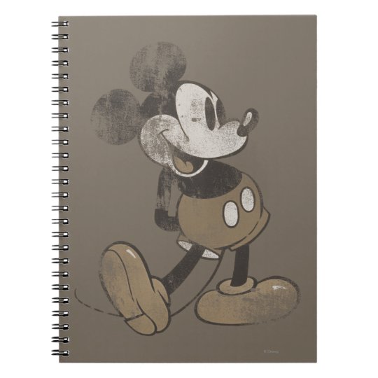 Classic Mickey | Distressed Notebook | Zazzle.com