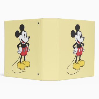 Classic Mickey | Hands on Hips Binder | Zazzle