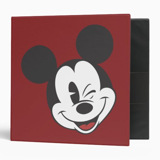 Classic Mickey | Head Tilt Wink Binder | Zazzle