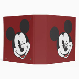 Classic Mickey | Head Tilt Wink Binder | Zazzle