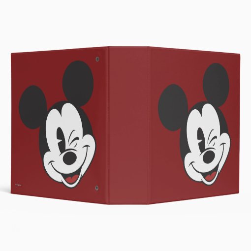 Classic Mickey | Head Tilt Wink Binder | Zazzle