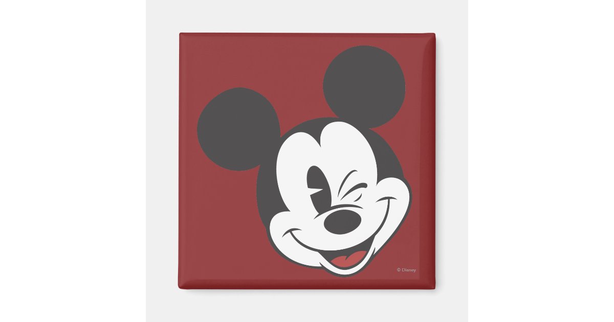 Classic Mickey | Head Tilt Wink Magnet | Zazzle