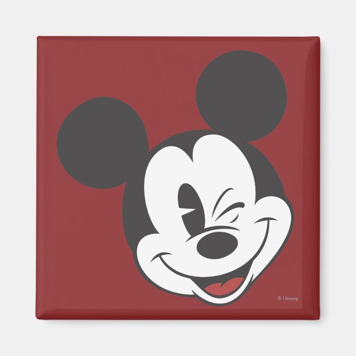 Classic Mickey | Head Tilt Wink Magnet | Zazzle.com