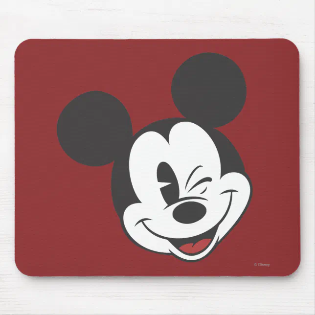 Classic Mickey | Head Tilt Wink Mouse Pad | Zazzle