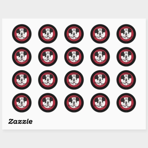 Classic Mickey | Mickey Mouse Club Classic Round Sticker | Zazzle