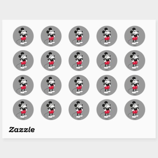 Classic Mickey Mouse | A True Original Classic Round Sticker | Zazzle