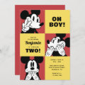 Classic Mickey Mouse Colorblock Birthday Invitation | Zazzle