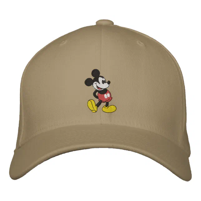 Classic Mickey Mouse Embroidered Baseball Cap | Zazzle