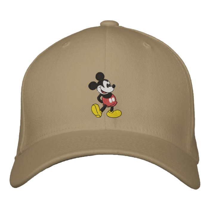 Classic Mickey Mouse Embroidered Baseball Cap | Zazzle.com