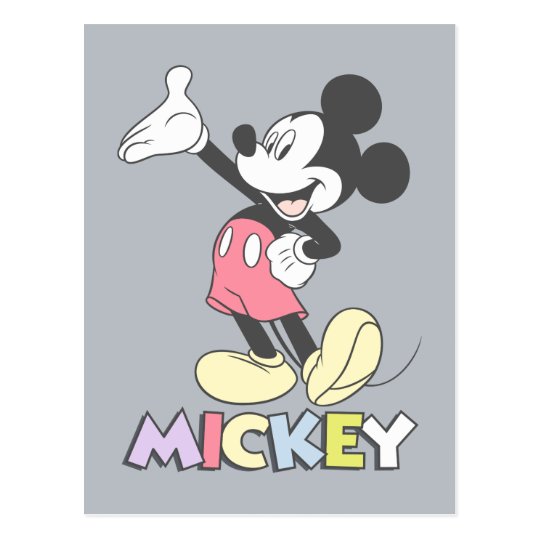 Classic Mickey Postcard | Zazzle.com