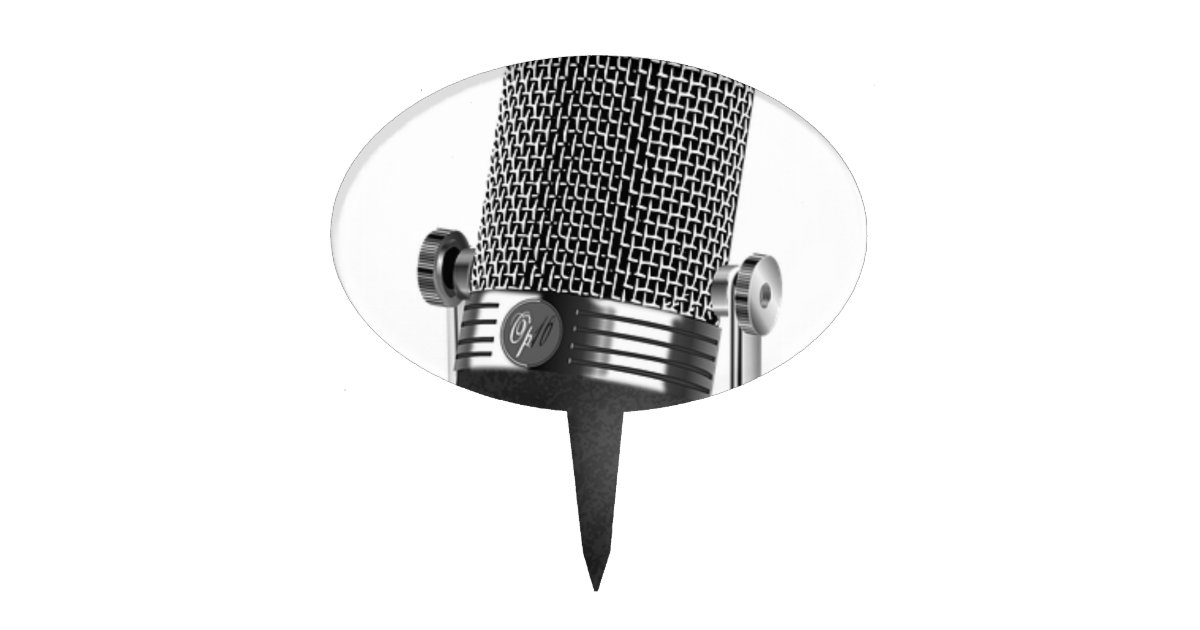 Classic Microphone Cake Topper | Zazzle