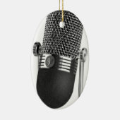 Classic Microphone Ceramic Ornament | Zazzle