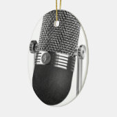 Classic Microphone Ceramic Ornament | Zazzle