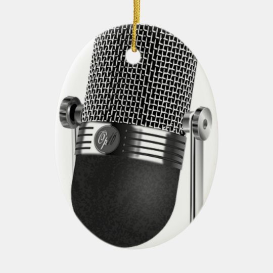 Classic Microphone Ceramic Ornament | Zazzle.com