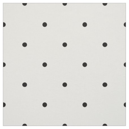 Black and White Mini Polka Dot Pattern Fabric | Zazzle