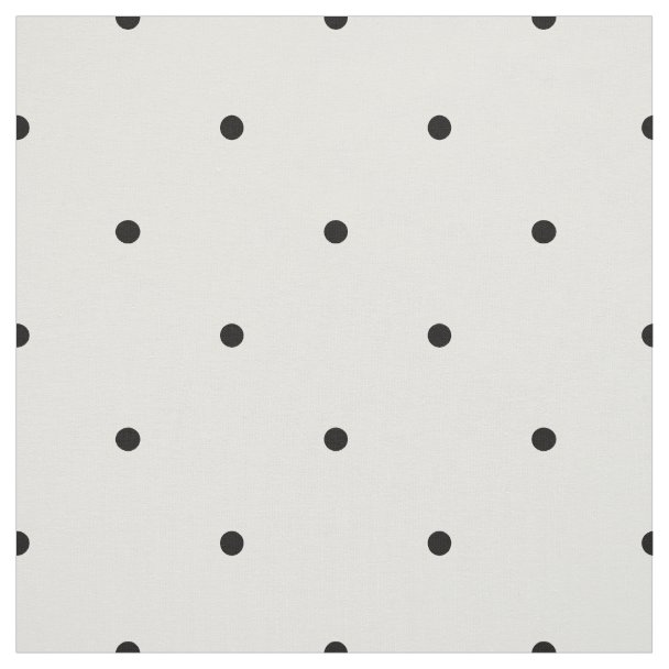 Black and White Mini Polka Dot Pattern Fabric | Zazzle