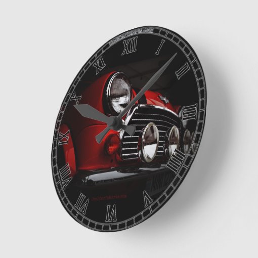 Classic Mini with rally lights Clock | Zazzle