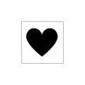 Classic Minimal Chic Heart Shape Wood Art Stamp | Zazzle