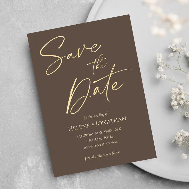 Classic Minimal Elegant Wedding Save The Date Invitation | Zazzle