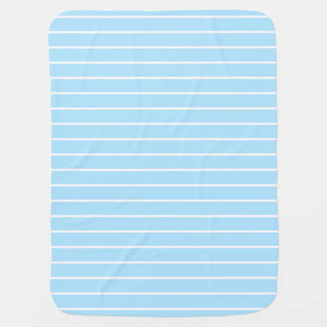 Classic Minimal Light Blue and White Stripes Baby Blanket | Zazzle