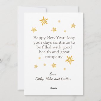 Classic Minimalist 2024 New Years Holiday Card | Zazzle