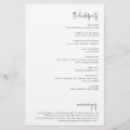 Classic Minimalist Editable Wedding Paper Program | Zazzle