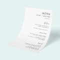Classic Minimalist Simple Black & White Paper Menu | Zazzle