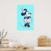Classic Minnie | Blue Hue Poster | Zazzle