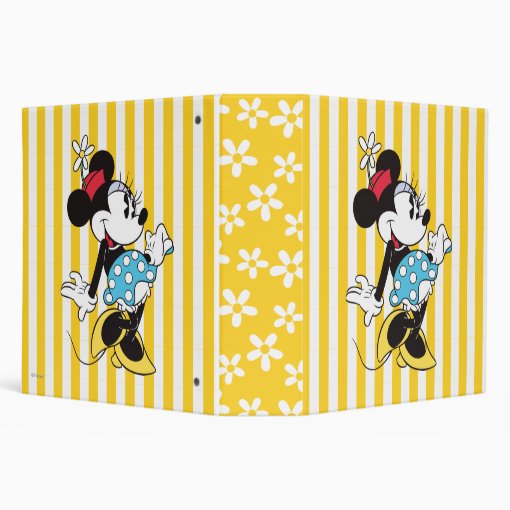Classic Minnie Mouse 3 3 Ring Binder | Zazzle