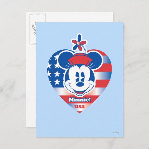 Classic Minnie | Patriotic Postcard | Zazzle