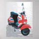 Classic Mod Scooter Poster | Zazzle