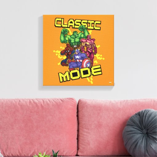 "Classic Mode" Marvel Video Game Character Sprites Canvas Print | Zazzle