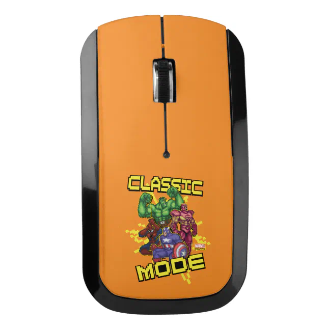 "Classic Mode" Marvel Video Game Character Sprites Wireless Mouse | Zazzle