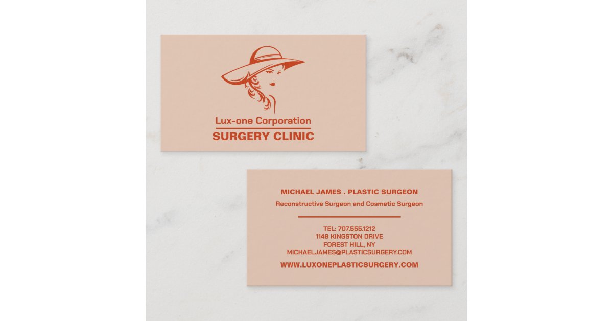 Classic Model, Plastic Surgeon, Plastic Surgery Business Card | Zazzle