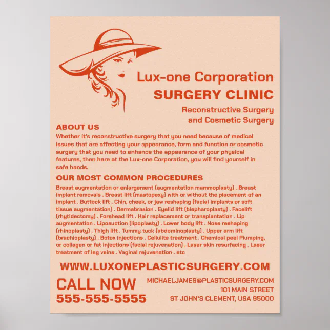 Classic Model, Plastic Surgeon, Plastic Surgery Poster | Zazzle