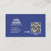 Classic Modern Blue Polka Dots Cleaning Services Discount Card | Zazzle