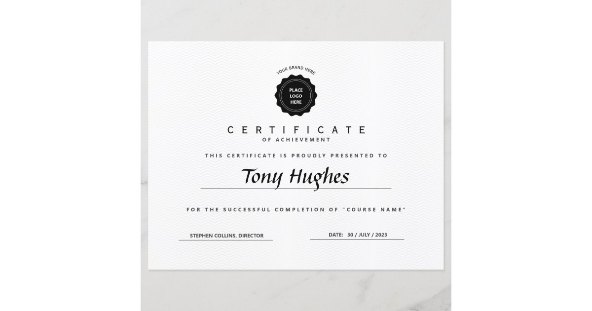 Classic Modern Certificate, Diploma | Zazzle